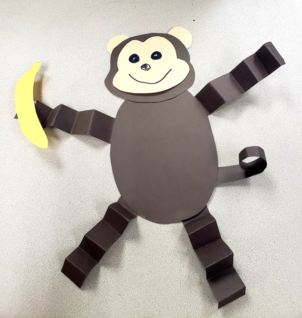 monkey craft - Lowell Public Library - Lowell, IN