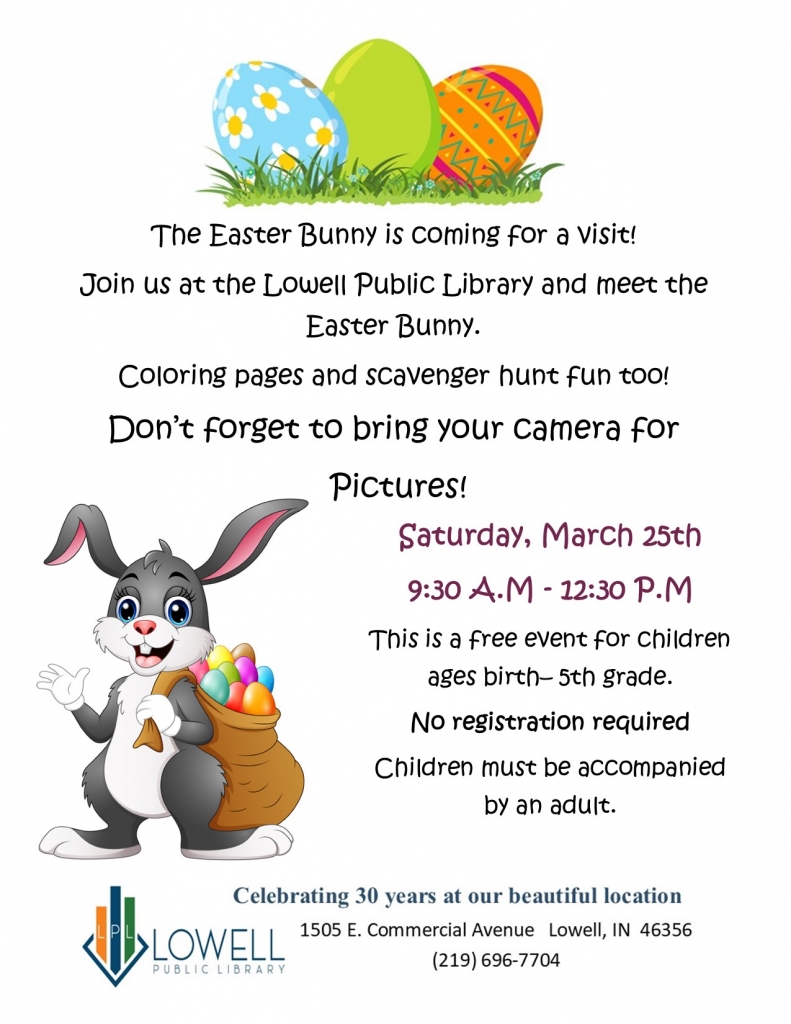 Easter Bunny! - Lowell Public Library - Lowell, IN